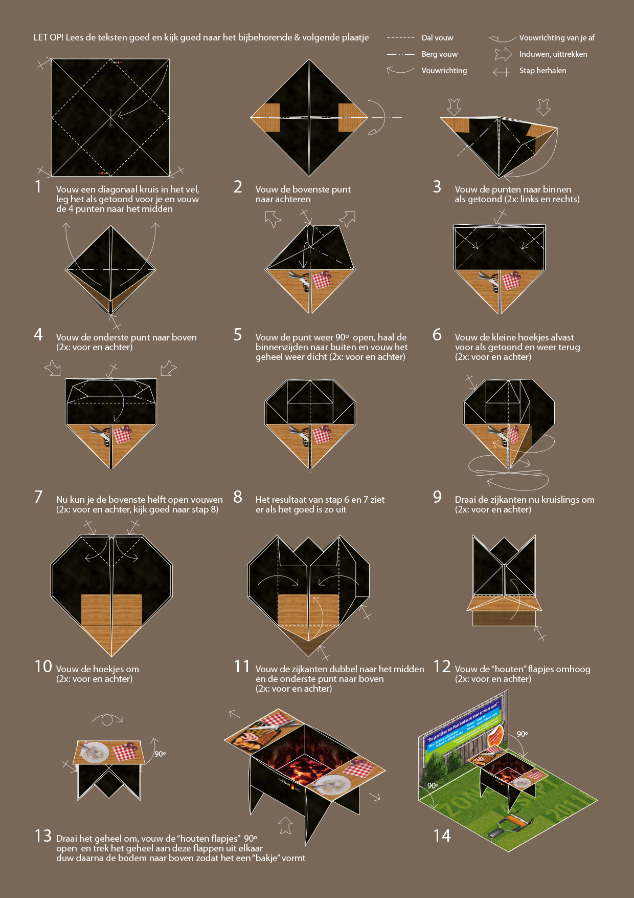 Origami BBQ invitation | www.floriske.nl: the creative world of Floris ...